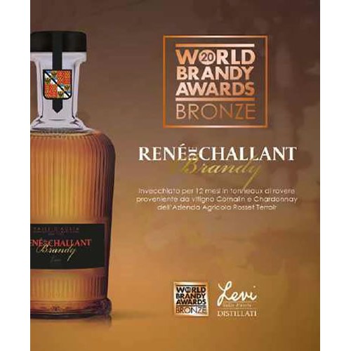 Brandy René de Challant 70cl con cravatta in legno